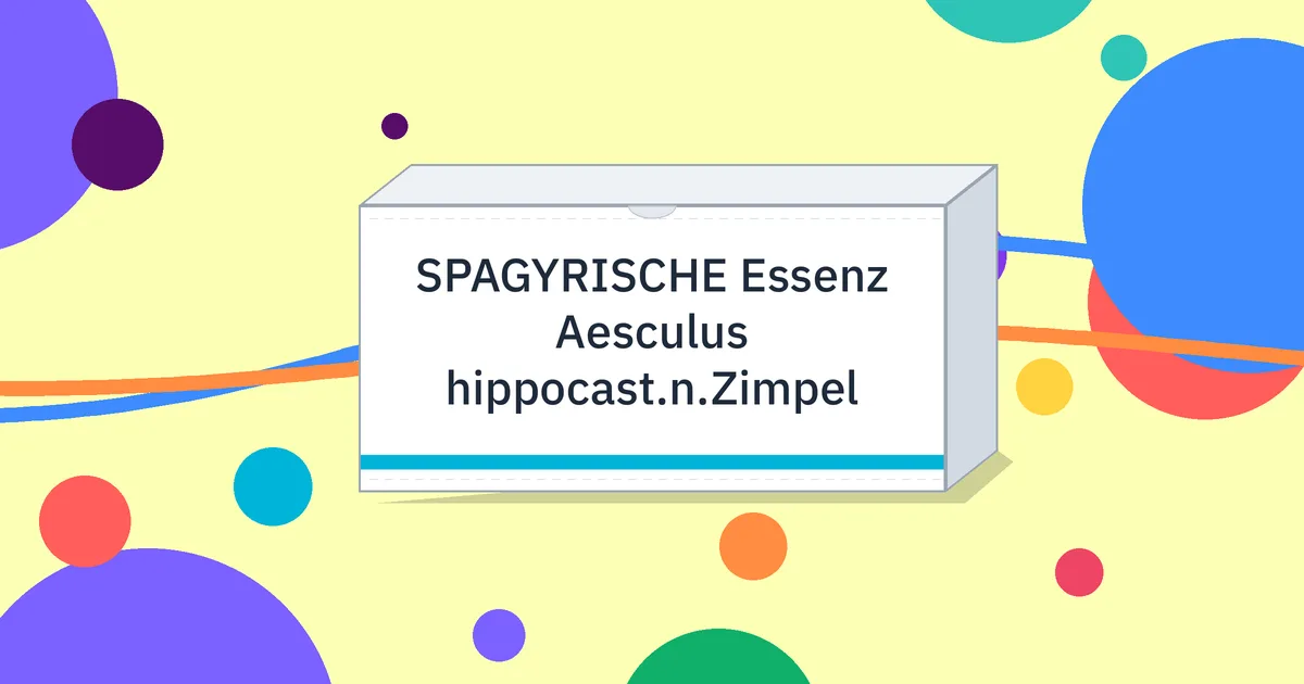 Symbolbild: Packung mit der Aufschrift SPAGYRISCHE Essenz Aesculus hippocast.n.Zimpel (PZN 00915461) – Verfügbarkeit und Bezug in Apotheken in Frankfurt am Main