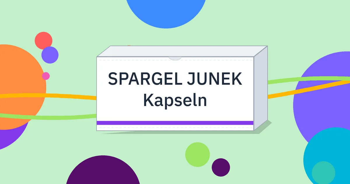 Symbolbild: Packung mit der Aufschrift SPARGEL JUNEK Kapseln (PZN 01078754) – Verfügbarkeit und Bezug in Apotheken in Frankfurt am Main