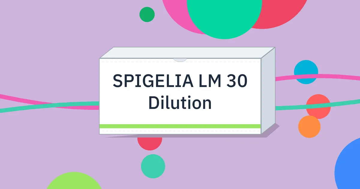 Symbolbild: Packung mit der Aufschrift SPIGELIA LM 30 Dilution (PZN 03502558) – Verfügbarkeit und Bezug in Apotheken in Frankfurt am Main