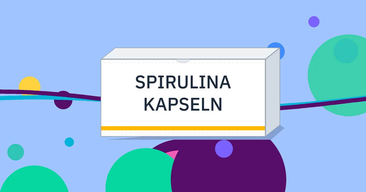 Symbolbild: Packung mit der Aufschrift SPIRULINA KAPSELN (PZN 11342376) – Verfügbarkeit und Bezug in Apotheken in Frankfurt am Main