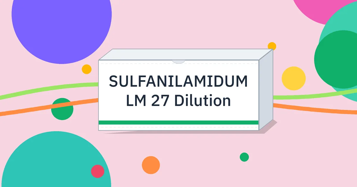 Symbolbild: Packung mit der Aufschrift SULFANILAMIDUM LM 27 Dilution (PZN 13209227) – Verfügbarkeit und Bezug in Apotheken in Frankfurt am Main