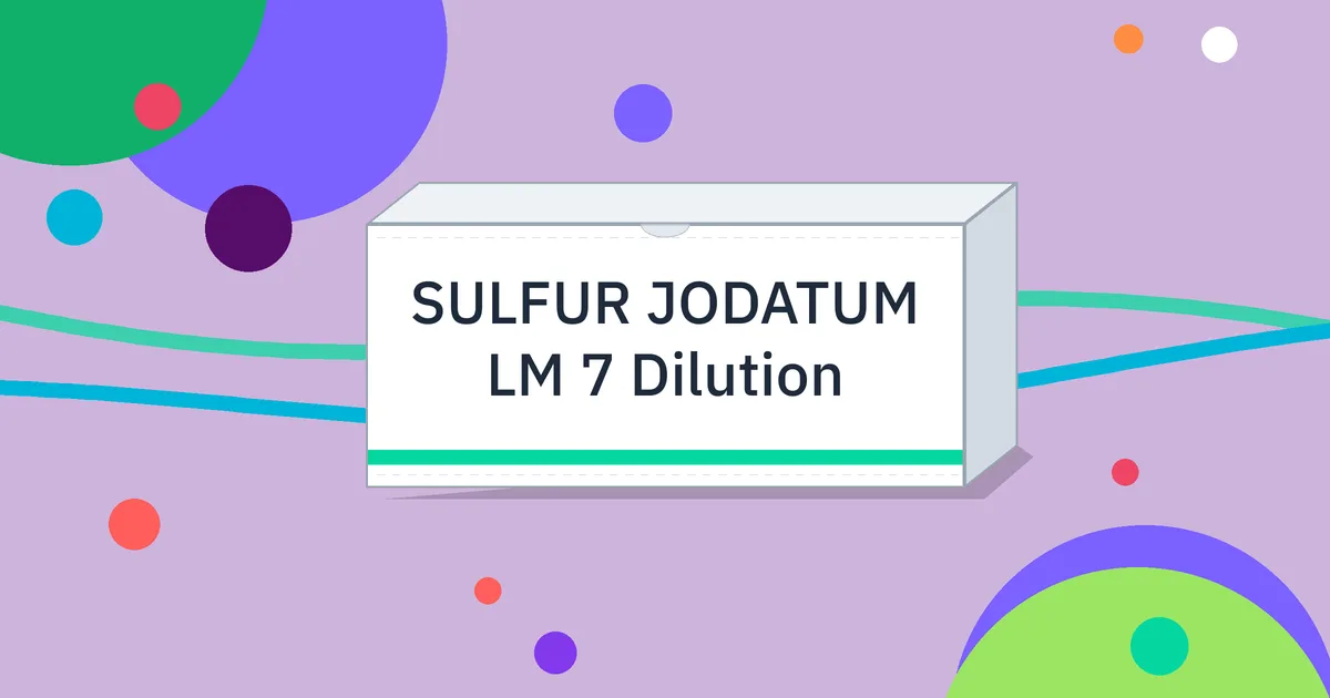 Symbolbild: Packung mit der Aufschrift SULFUR JODATUM LM 7 Dilution (PZN 13210288) – Verfügbarkeit und Bezug in Apotheken in Frankfurt am Main