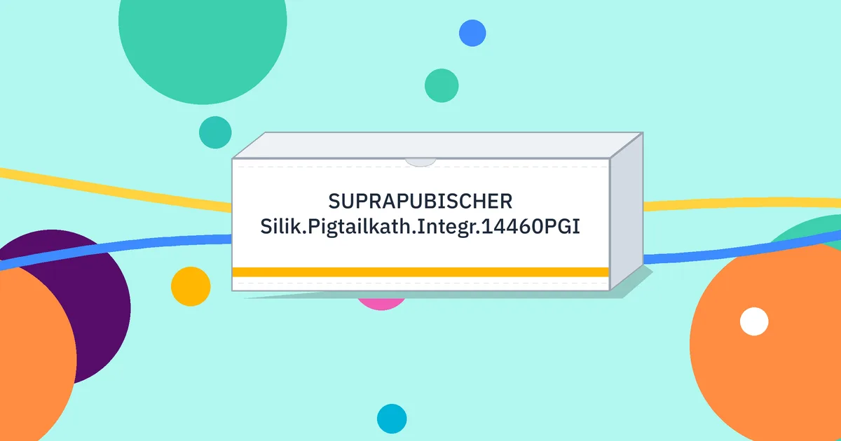 Symbolbild: Packung mit der Aufschrift SUPRAPUBISCHER Silik.Pigtailkath.Integr.14460PGI (PZN 00792550) – Verfügbarkeit und Bezug in Apotheken in Frankfurt am Main