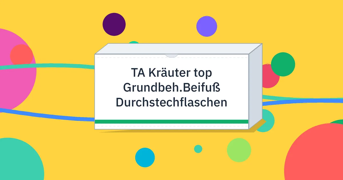 Symbolbild: Packung mit der Aufschrift TA Kräuter top Grundbeh.Beifuß Durchstechflaschen (PZN 05459921) – Verfügbarkeit und Bezug in Apotheken in Frankfurt am Main
