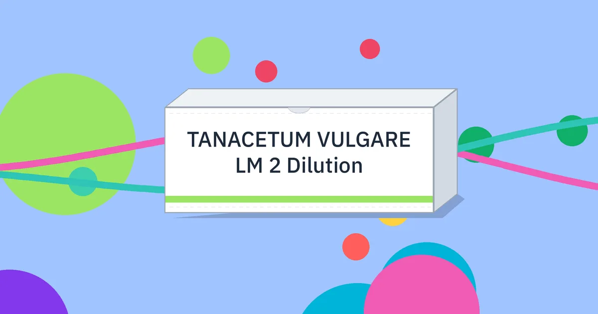 Symbolbild: Packung mit der Aufschrift TANACETUM VULGARE LM 2 Dilution (PZN 13212904) – Verfügbarkeit und Bezug in Apotheken in Frankfurt am Main