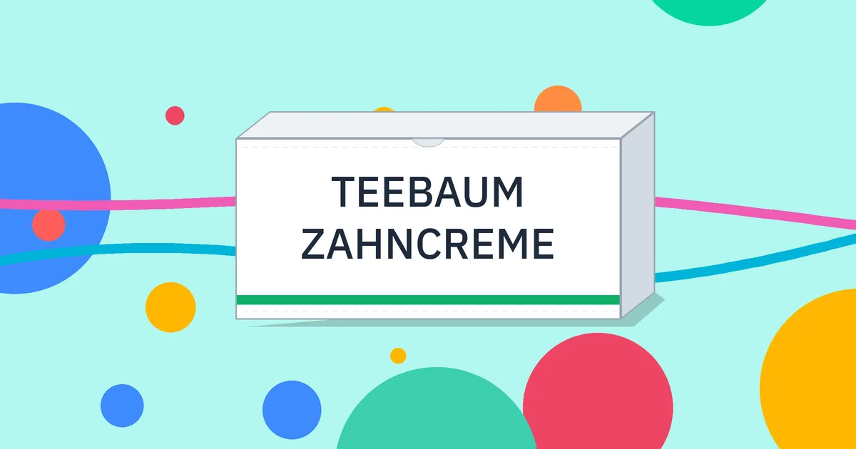 Symbolbild: Packung mit der Aufschrift TEEBAUM ZAHNCREME (PZN 07379965) – Verfügbarkeit und Bezug in Apotheken in Frankfurt am Main