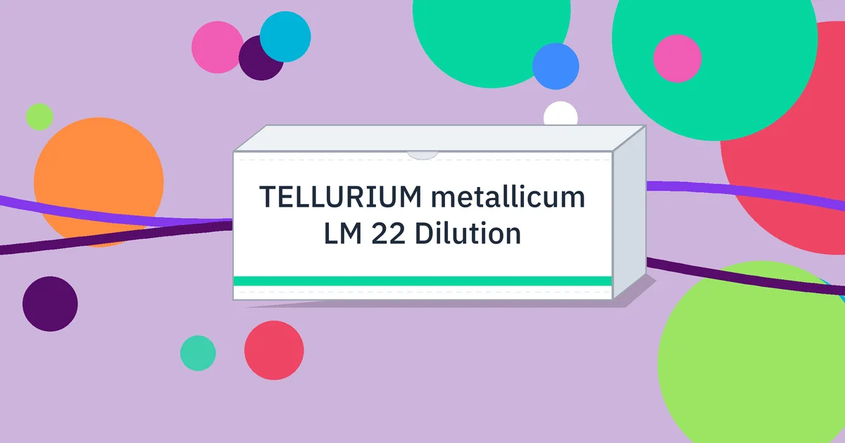 Symbolbild: Packung mit der Aufschrift TELLURIUM metallicum LM 22 Dilution (PZN 13215788) – Verfügbarkeit und Bezug in Apotheken in Frankfurt am Main