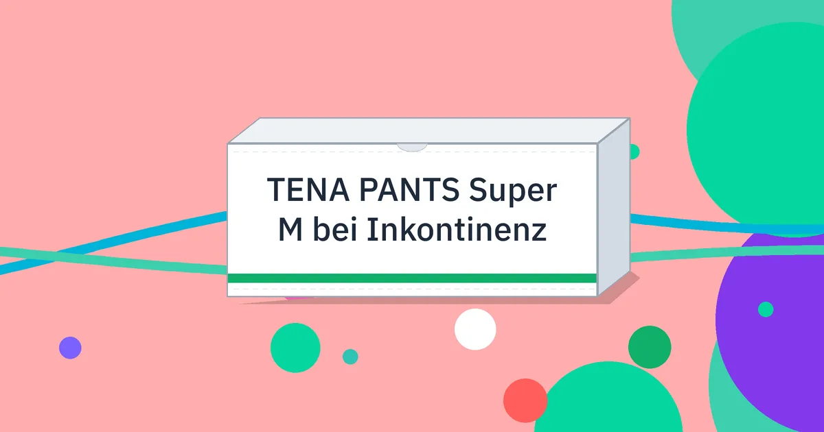 Symbolbild: Packung mit der Aufschrift TENA PANTS Super M bei Inkontinenz (PZN 15822251) – Verfügbarkeit und Bezug in Apotheken in Frankfurt am Main