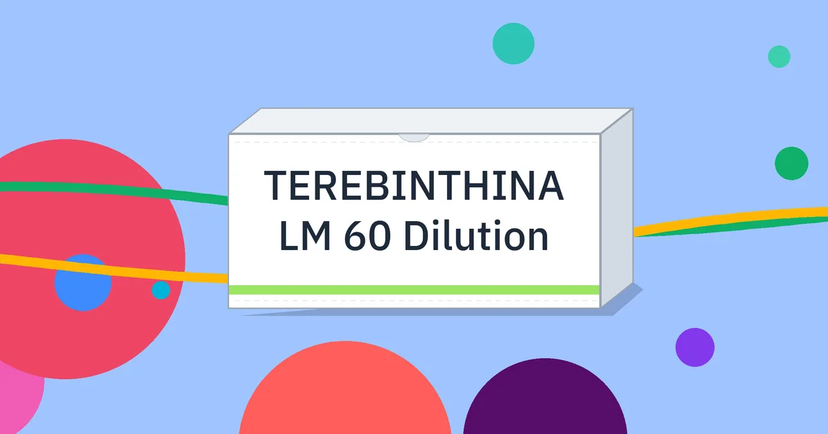 Symbolbild: Packung mit der Aufschrift TEREBINTHINA LM 60 Dilution (PZN 13216859) – Verfügbarkeit und Bezug in Apotheken in Frankfurt am Main