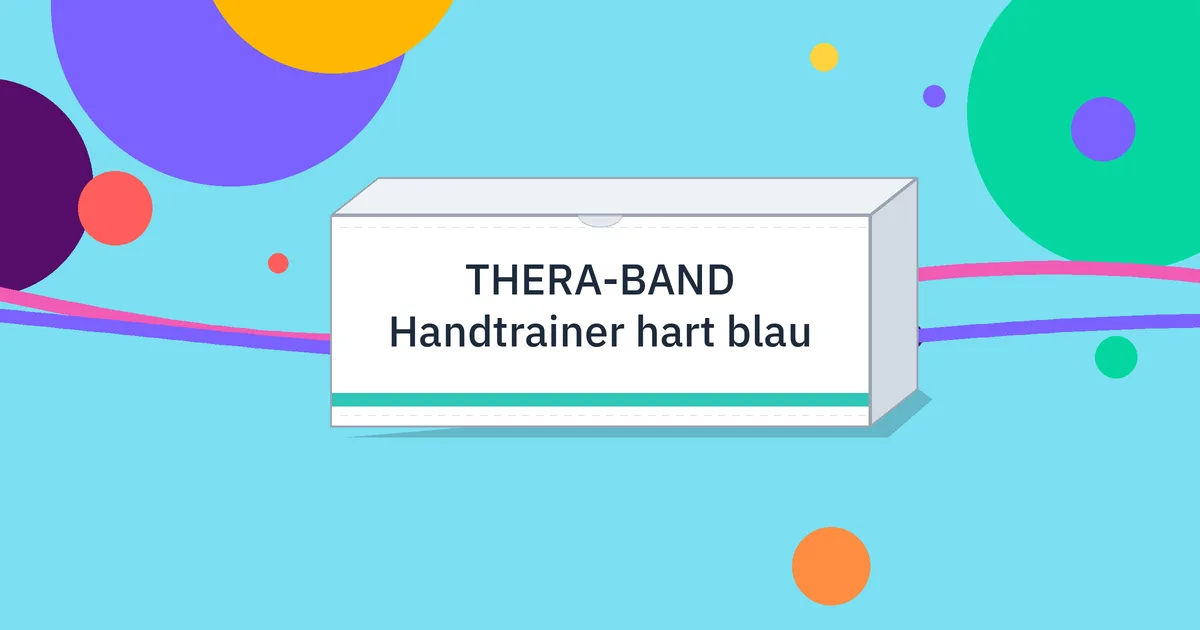 Symbolbild: Packung mit der Aufschrift THERA-BAND Handtrainer hart blau (PZN 00226885) – Verfügbarkeit und Bezug in Apotheken in Frankfurt am Main
