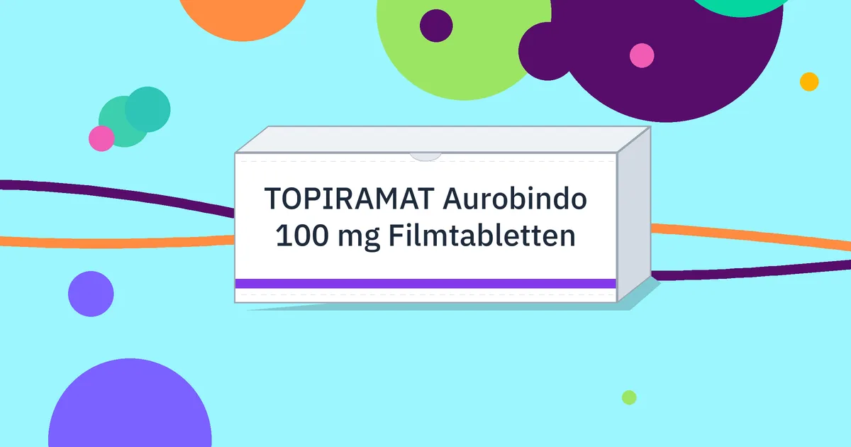 Symbolbild: Packung mit der Aufschrift TOPIRAMAT Aurobindo 100 mg Filmtabletten (PZN 09713859) – Verfügbarkeit und Bezug in Apotheken in Frankfurt am Main
