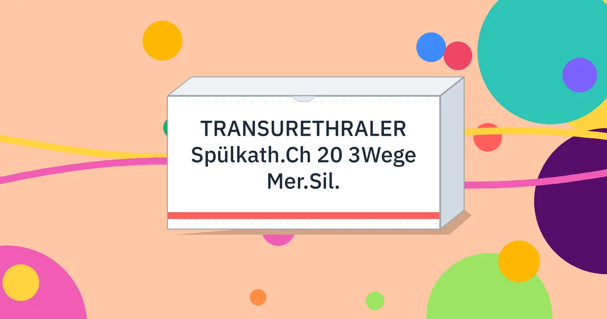 Symbolbild: Packung mit der Aufschrift TRANSURETHRALER Spülkath.Ch 20 3Wege Mer.Sil. (PZN 04210763) – Verfügbarkeit und Bezug in Apotheken in Frankfurt am Main