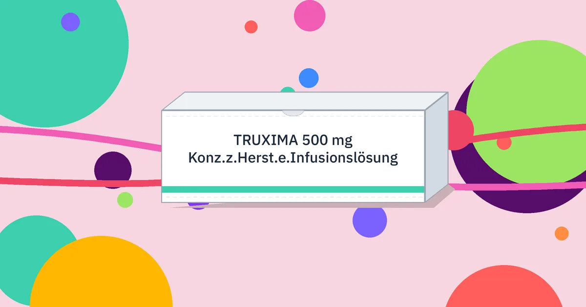 Symbolbild: Packung mit der Aufschrift TRUXIMA 500 mg Konz.z.Herst.e.Infusionslösung (PZN 13713374) – Verfügbarkeit und Bezug in Apotheken in Frankfurt am Main