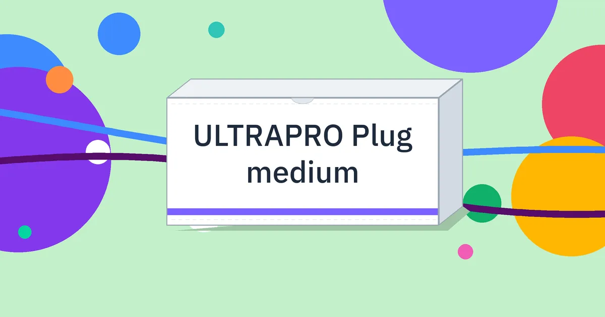 Symbolbild: Packung mit der Aufschrift ULTRAPRO Plug medium (PZN 04050868) – Verfügbarkeit und Bezug in Apotheken in Frankfurt am Main