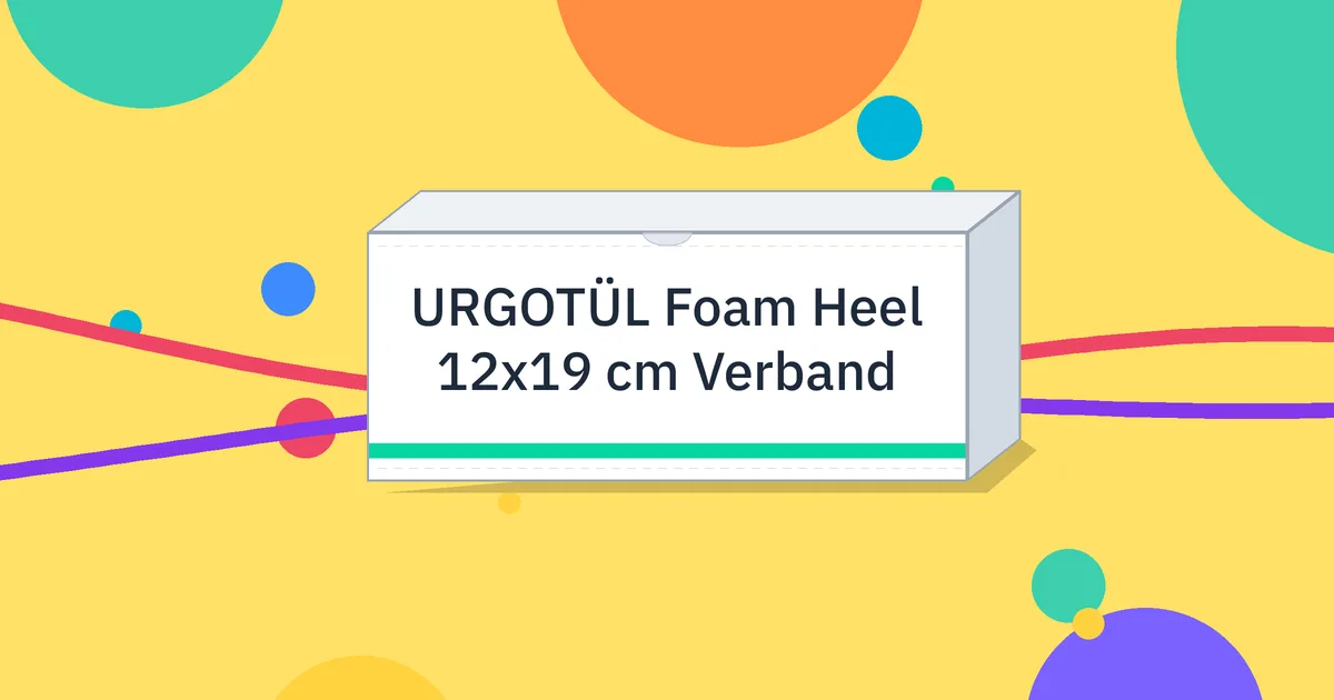 Symbolbild: Packung mit der Aufschrift URGOTÜL Foam Heel 12x19 cm Verband (PZN 10261782) – Verfügbarkeit und Bezug in Apotheken in Frankfurt am Main
