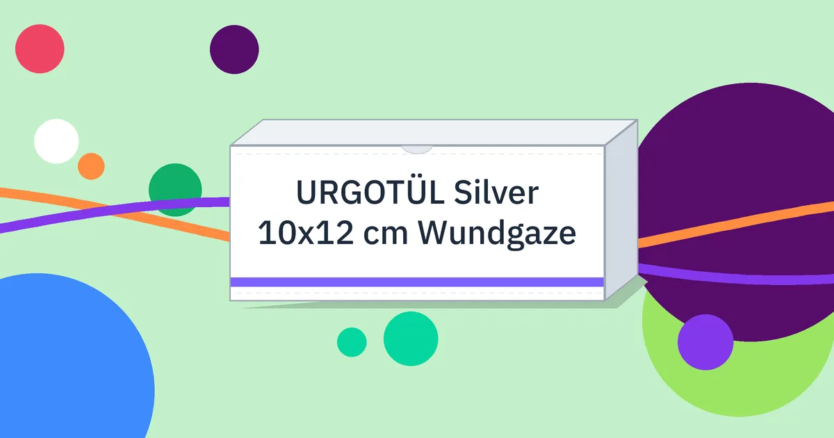 Symbolbild: Packung mit der Aufschrift URGOTÜL Silver 10x12 cm Wundgaze (PZN 20387343) – Verfügbarkeit und Bezug in Apotheken in Frankfurt am Main