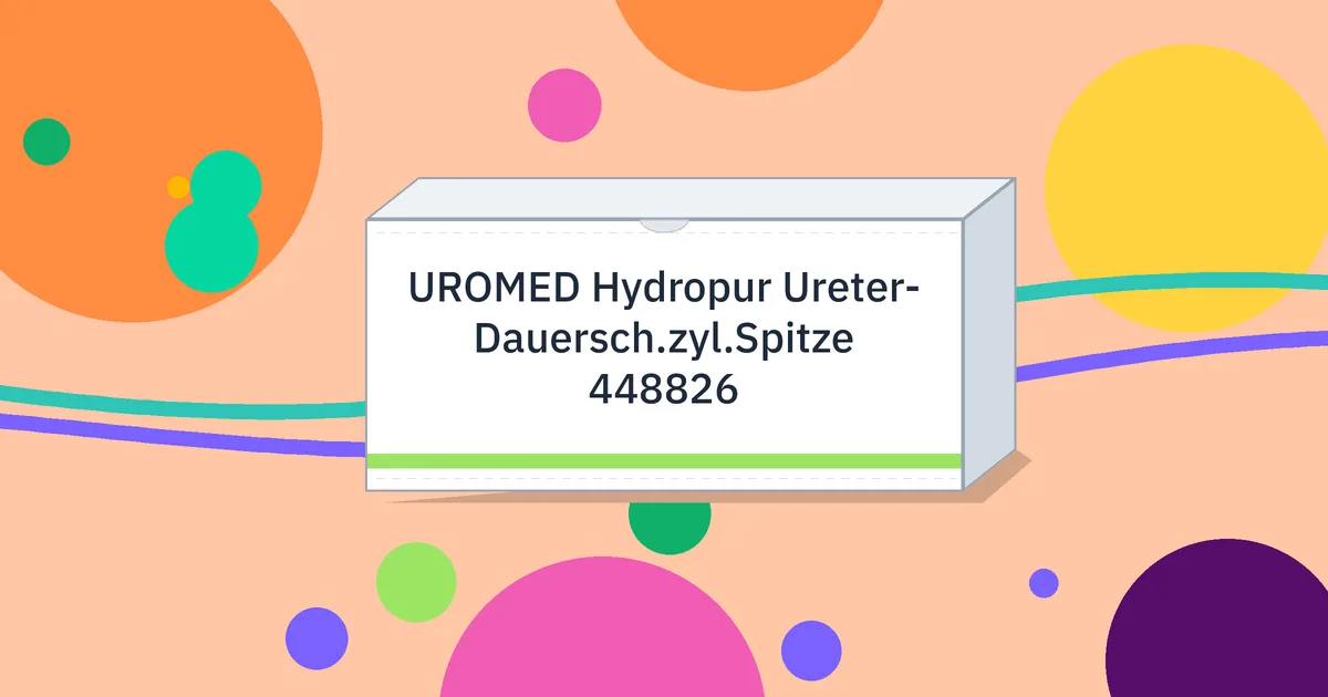 Symbolbild: Packung mit der Aufschrift UROMED Hydropur Ureter-Dauersch.zyl.Spitze 448826 (PZN 11371857) – Verfügbarkeit und Bezug in Apotheken in Frankfurt am Main