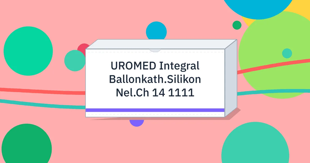 Symbolbild: Packung mit der Aufschrift UROMED Integral Ballonkath.Silikon Nel.Ch 14 1111 (PZN 00587063) – Verfügbarkeit und Bezug in Apotheken in Frankfurt am Main