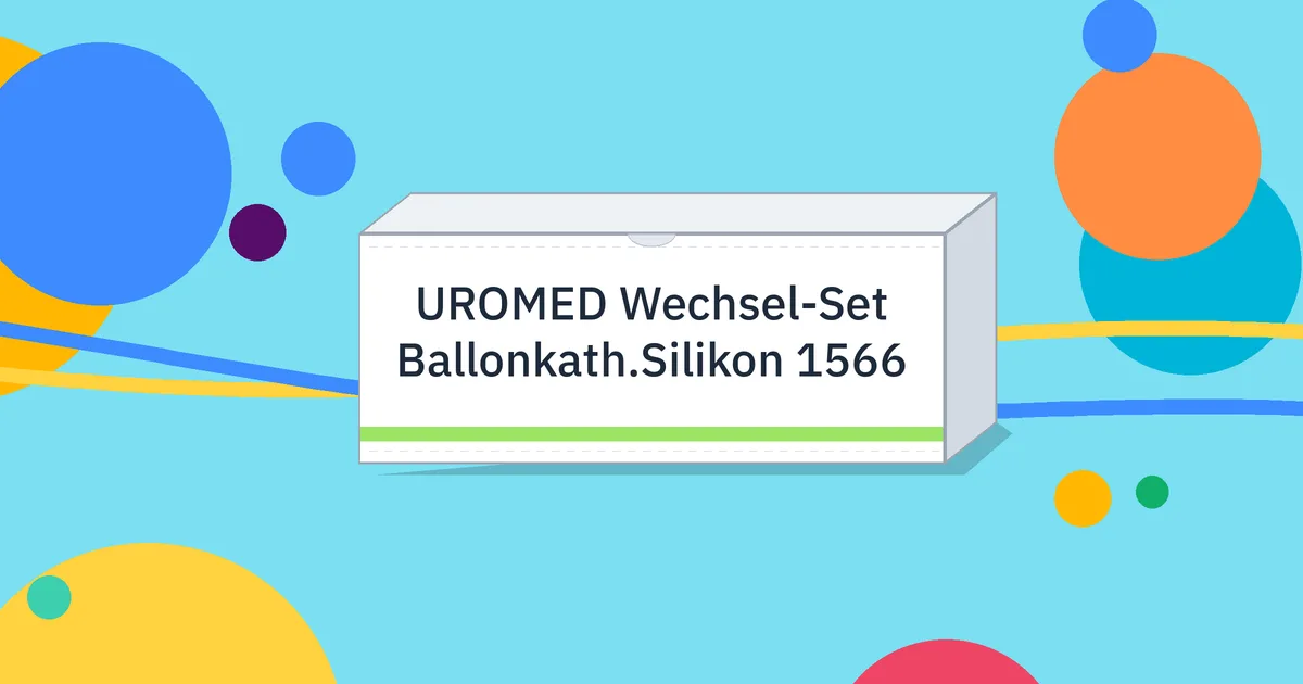 Symbolbild: Packung mit der Aufschrift UROMED Wechsel-Set Ballonkath.Silikon 1566 (PZN 00959464) – Verfügbarkeit und Bezug in Apotheken in Frankfurt am Main