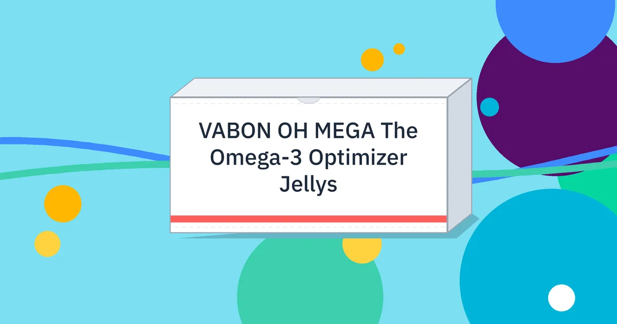 Symbolbild: Packung mit der Aufschrift VABON OH MEGA The Omega-3 Optimizer Jellys (PZN 18074648) – Verfügbarkeit und Bezug in Apotheken in Frankfurt am Main