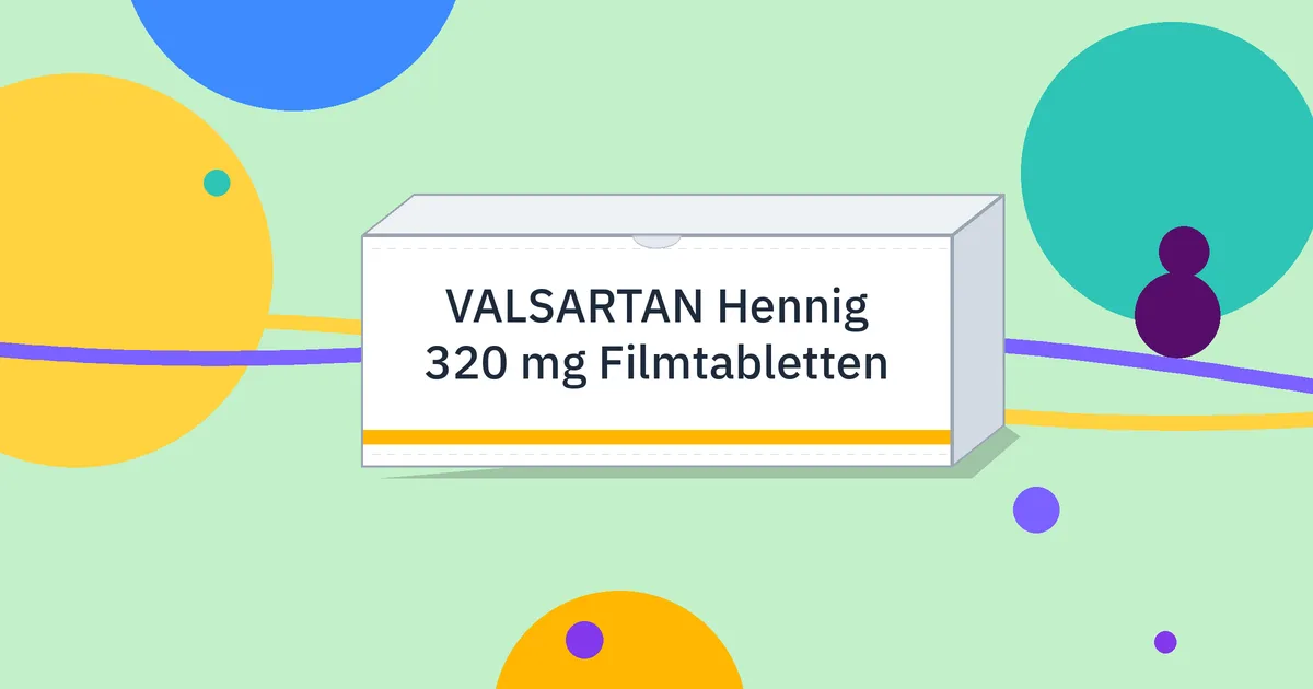 Symbolbild: Packung mit der Aufschrift VALSARTAN Hennig 320 mg Filmtabletten (PZN 09067307) – Verfügbarkeit und Bezug in Apotheken in Frankfurt am Main