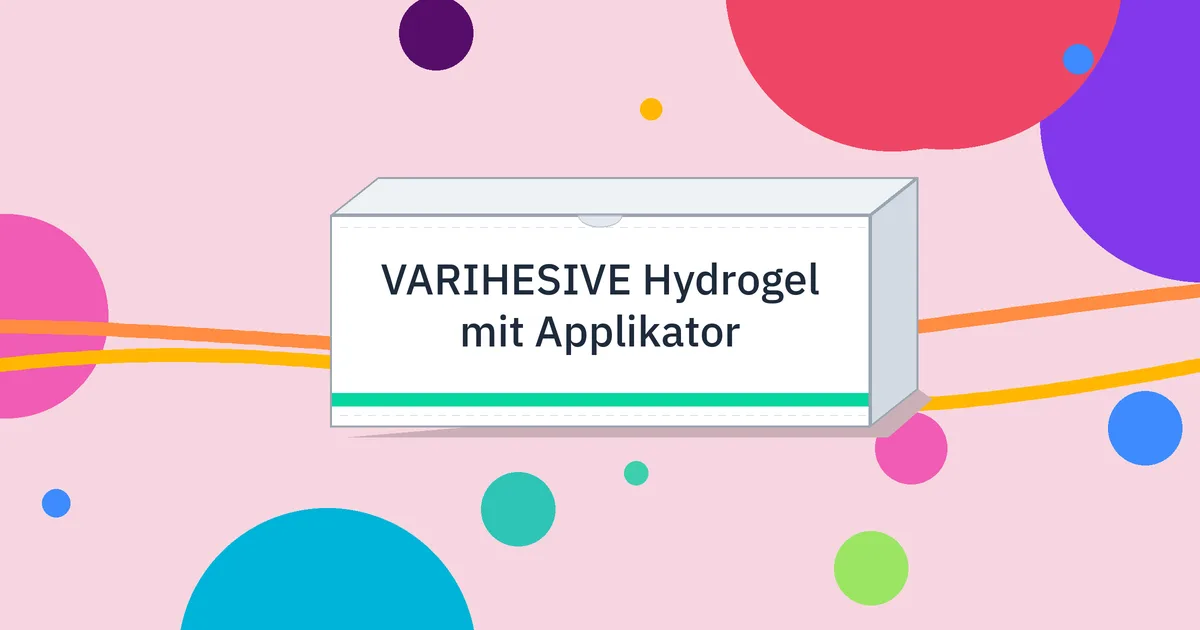 Symbolbild: Packung mit der Aufschrift VARIHESIVE Hydrogel mit Applikator (PZN 00040689) – Verfügbarkeit und Bezug in Apotheken in Frankfurt am Main