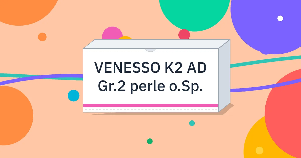Symbolbild: Packung mit der Aufschrift VENESSO K2 AD Gr.2 perle o.Sp. (PZN 03259342) – Verfügbarkeit und Bezug in Apotheken in Frankfurt am Main