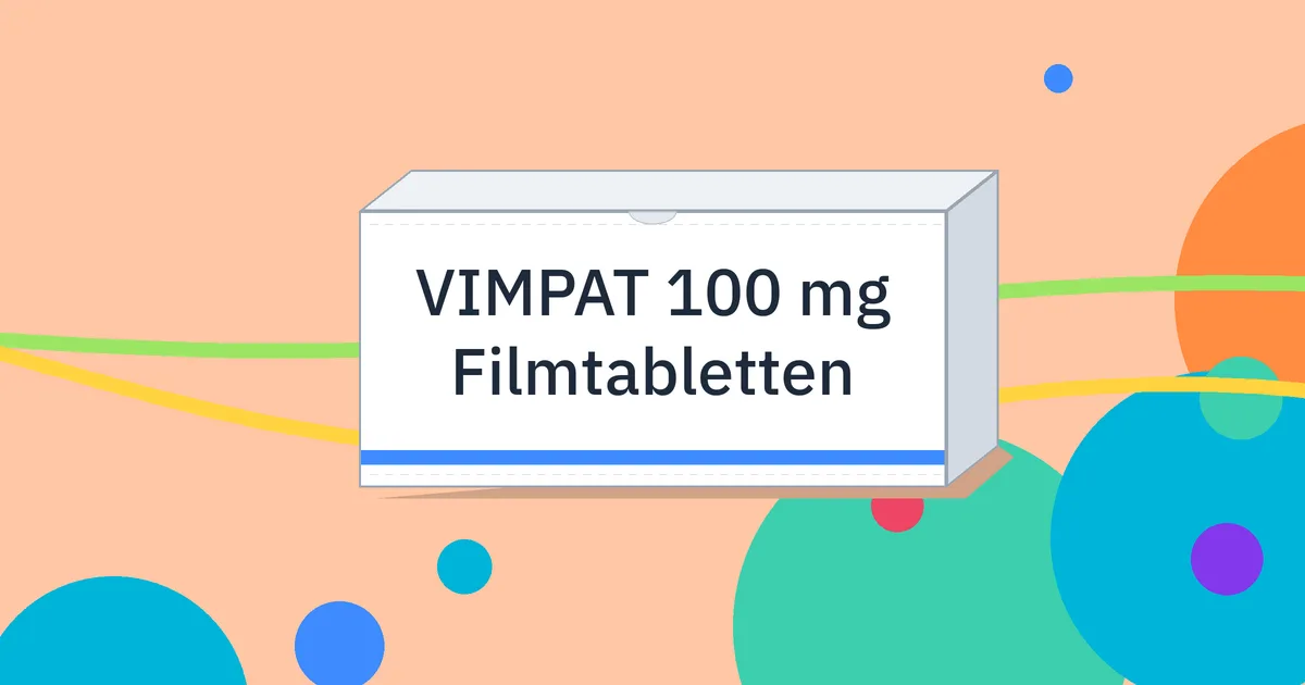 Symbolbild: Packung mit der Aufschrift VIMPAT 100 mg Filmtabletten (PZN 03682394) – Verfügbarkeit und Bezug in Apotheken in Frankfurt am Main