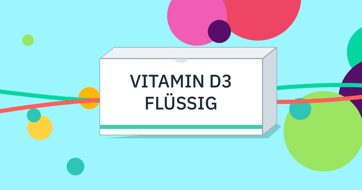 Symbolbild: Packung mit der Aufschrift VITAMIN D3 FLÜSSIG (PZN 18427532) – Verfügbarkeit und Bezug in Apotheken in Frankfurt am Main