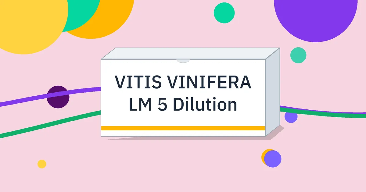 Symbolbild: Packung mit der Aufschrift VITIS VINIFERA LM 5 Dilution (PZN 13279512) – Verfügbarkeit und Bezug in Apotheken in Frankfurt am Main