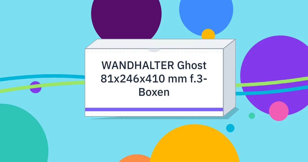 Symbolbild: Packung mit der Aufschrift WANDHALTER Ghost 81x246x410 mm f.3- Boxen (PZN 19404591) – Verfügbarkeit und Bezug in Apotheken in Frankfurt am Main