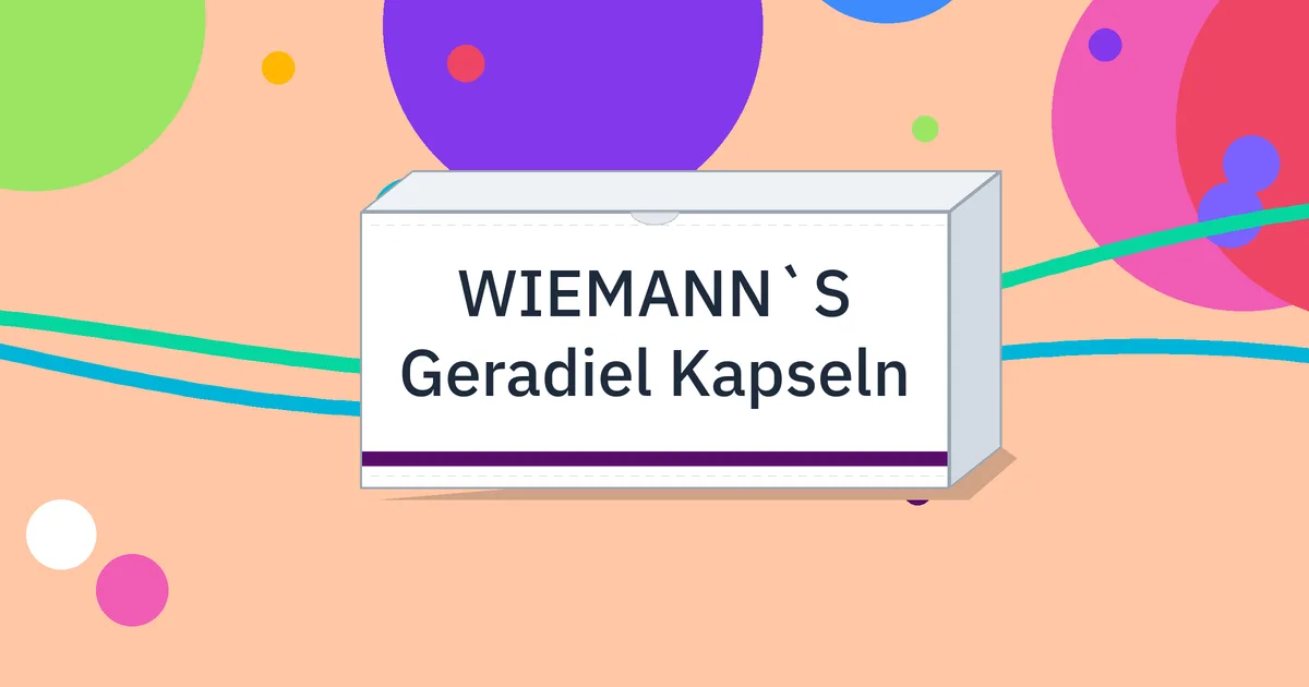 Symbolbild: Packung mit der Aufschrift WIEMANN`S Geradiel Kapseln (PZN 02431388) – Verfügbarkeit und Bezug in Apotheken in Frankfurt am Main