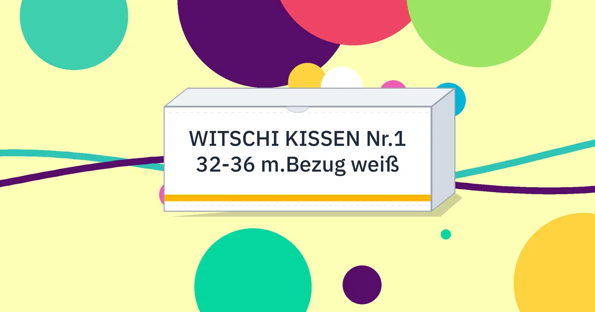 Symbolbild: Packung mit der Aufschrift WITSCHI KISSEN Nr.1 32-36 m.Bezug weiß (PZN 00627302) – Verfügbarkeit und Bezug in Apotheken in Frankfurt am Main