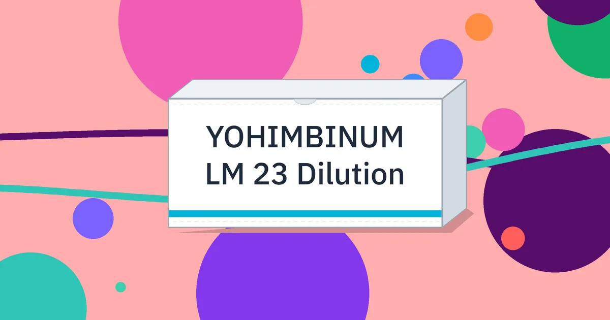 Symbolbild: Packung mit der Aufschrift YOHIMBINUM LM 23 Dilution (PZN 13286268) – Verfügbarkeit und Bezug in Apotheken in Frankfurt am Main