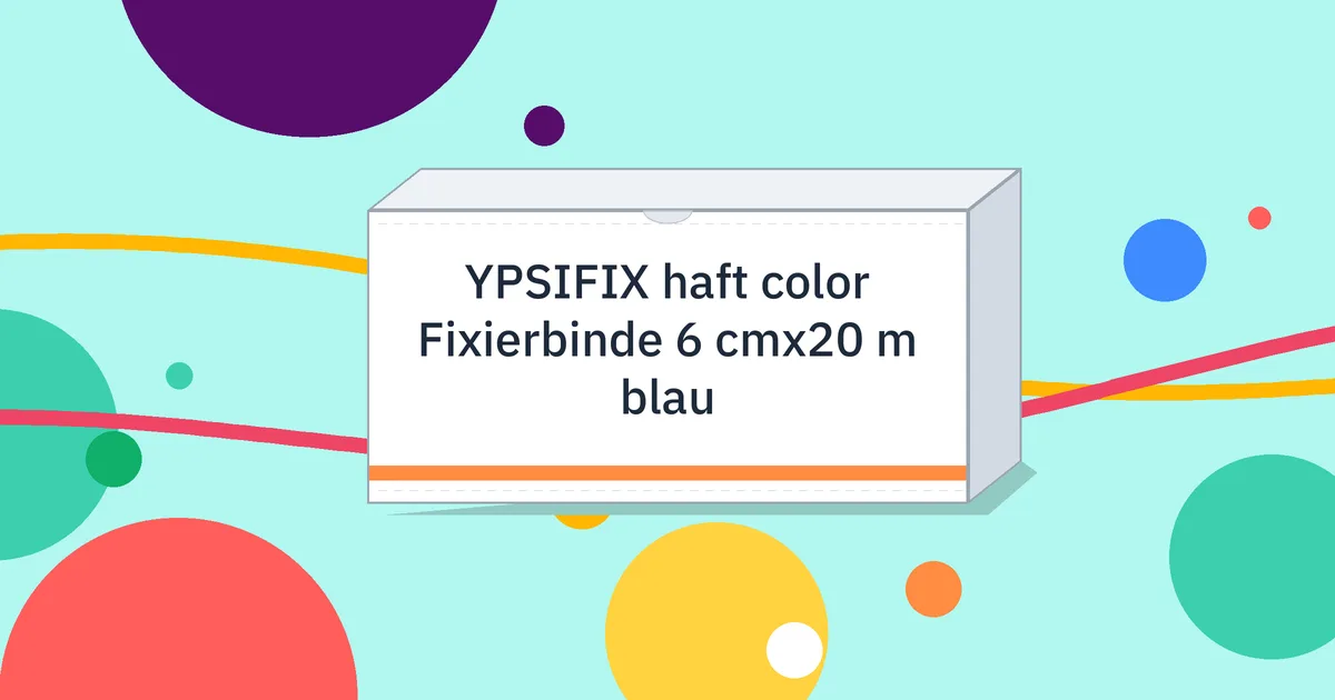 Symbolbild: Packung mit der Aufschrift YPSIFIX haft color Fixierbinde 6 cmx20 m blau (PZN 16616973) – Verfügbarkeit und Bezug in Apotheken in Frankfurt am Main