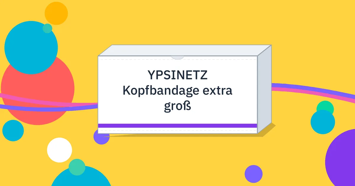 Symbolbild: Packung mit der Aufschrift YPSINETZ Kopfbandage extra groß (PZN 12605197) – Verfügbarkeit und Bezug in Apotheken in Frankfurt am Main