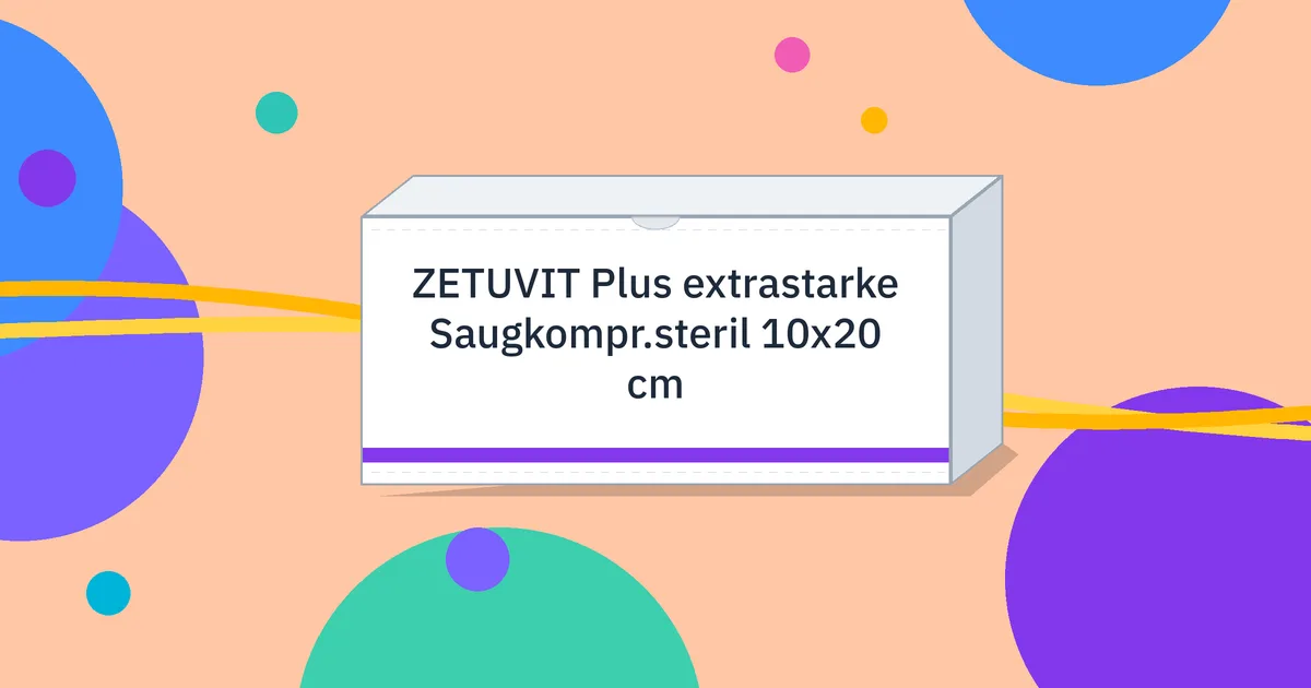 Symbolbild: Packung mit der Aufschrift ZETUVIT Plus extrastarke Saugkompr.steril 10x20 cm (PZN 19754405) – Verfügbarkeit und Bezug in Apotheken in Frankfurt am Main