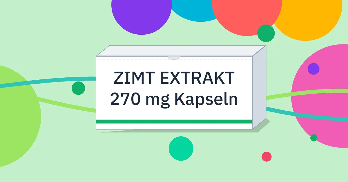 Symbolbild: Packung mit der Aufschrift ZIMT EXTRAKT 270 mg Kapseln (PZN 18215238) – Verfügbarkeit und Bezug in Apotheken in Frankfurt am Main