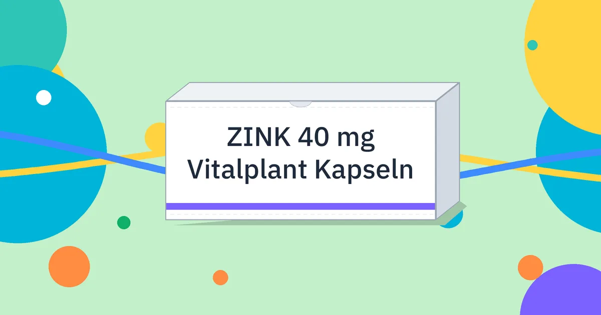 Symbolbild: Packung mit der Aufschrift ZINK 40 mg Vitalplant Kapseln (PZN 12504378) – Verfügbarkeit und Bezug in Apotheken in Frankfurt am Main