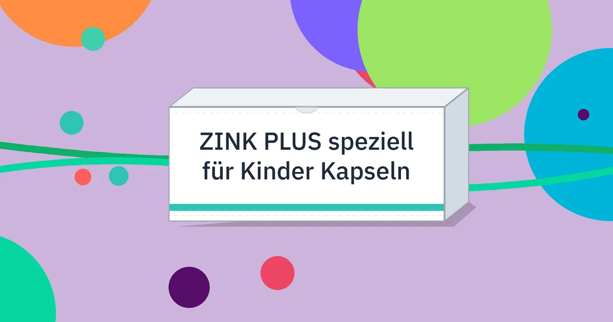 Symbolbild: Packung mit der Aufschrift ZINK PLUS speziell für Kinder Kapseln (PZN 15738527) – Verfügbarkeit und Bezug in Apotheken in Frankfurt am Main