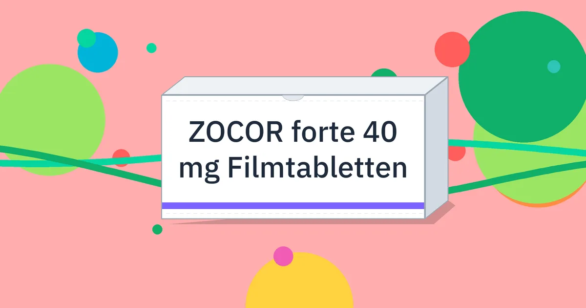 Symbolbild: Packung mit der Aufschrift ZOCOR forte 40 mg Filmtabletten (PZN 01096835) – Verfügbarkeit und Bezug in Apotheken in Frankfurt am Main