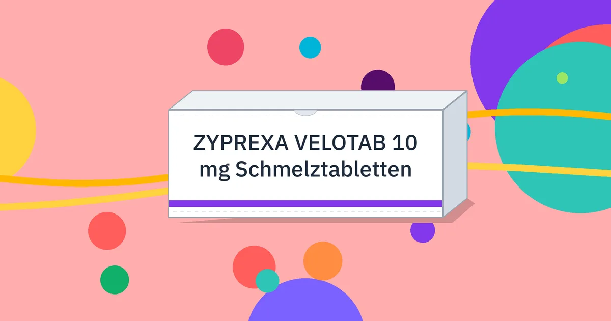 Symbolbild: Packung mit der Aufschrift ZYPREXA VELOTAB 10 mg Schmelztabletten (PZN 04768927) – Verfügbarkeit und Bezug in Apotheken in Frankfurt am Main
