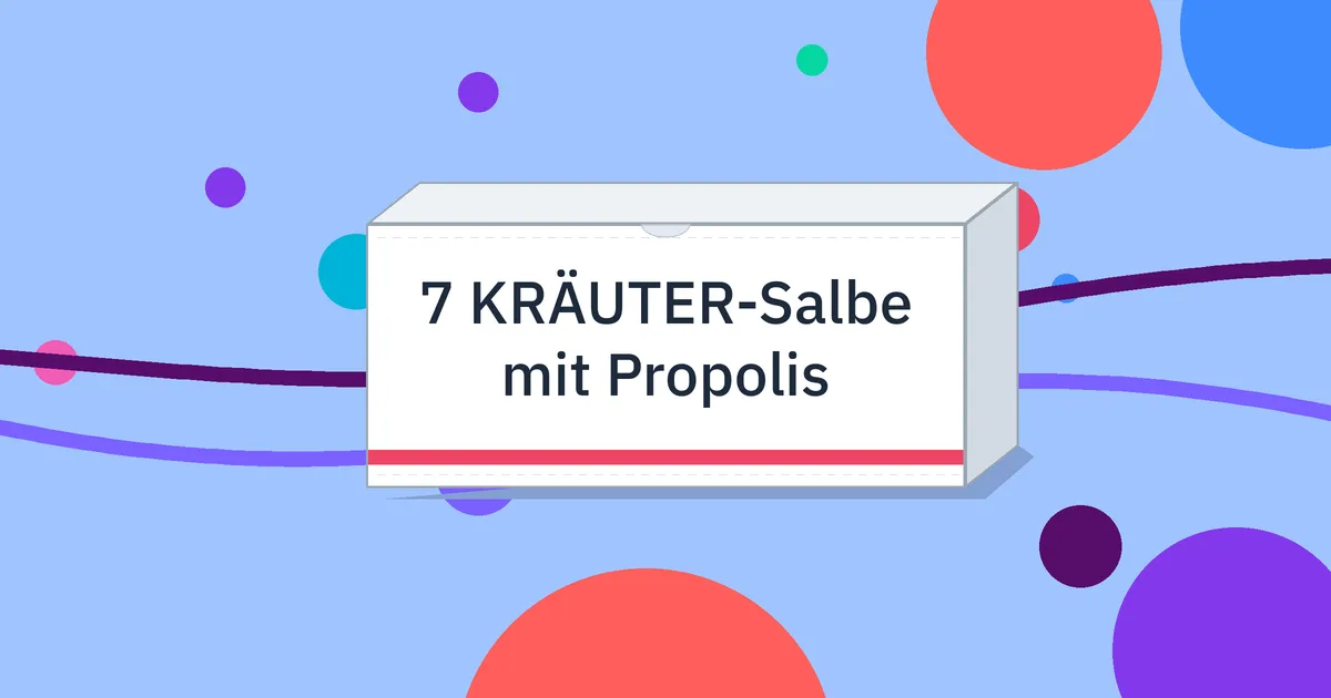 Symbolbild: Packung mit der Aufschrift 7 KRÄUTER-Salbe mit Propolis (PZN 18297354) – Verfügbarkeit und Bezug in Apotheken in Frankfurt am Main