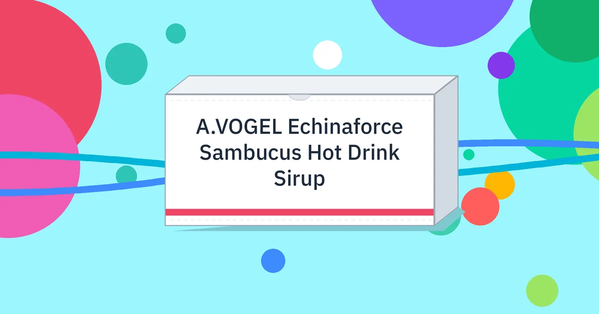 Symbolbild: Packung mit der Aufschrift A.VOGEL Echinaforce Sambucus Hot Drink Sirup (PZN 19882296) – Verfügbarkeit und Bezug in Apotheken in Frankfurt am Main