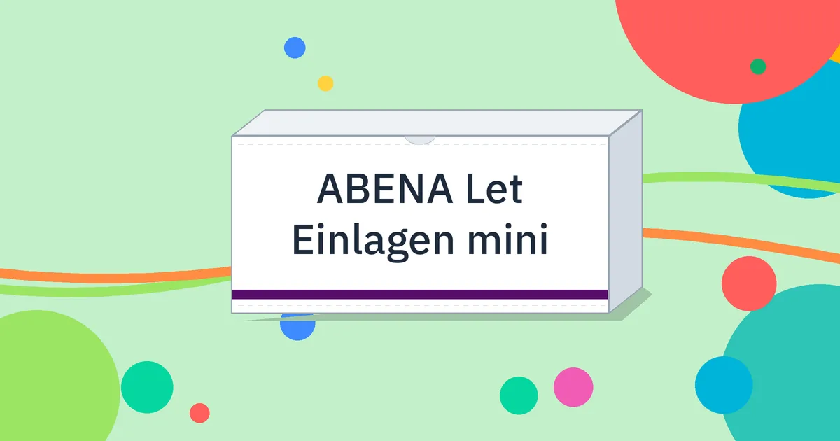 Symbolbild: Packung mit der Aufschrift ABENA Let Einlagen mini (PZN 17511265) – Verfügbarkeit und Bezug in Apotheken in Frankfurt am Main
