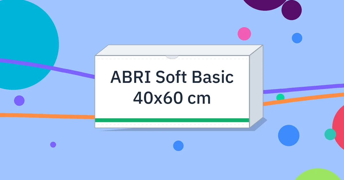 Symbolbild: Packung mit der Aufschrift ABRI Soft Basic 40x60 cm (PZN 01943040) – Verfügbarkeit und Bezug in Apotheken in Frankfurt am Main