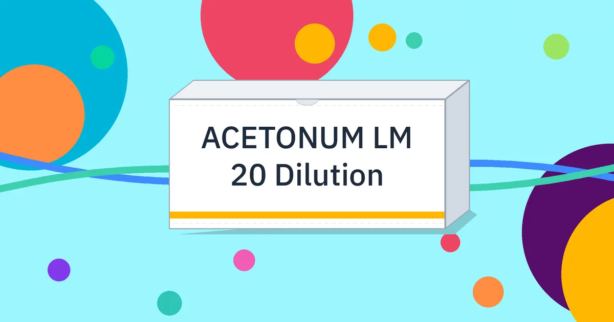 Symbolbild: Packung mit der Aufschrift ACETONUM LM 20 Dilution (PZN 13265332) – Verfügbarkeit und Bezug in Apotheken in Frankfurt am Main