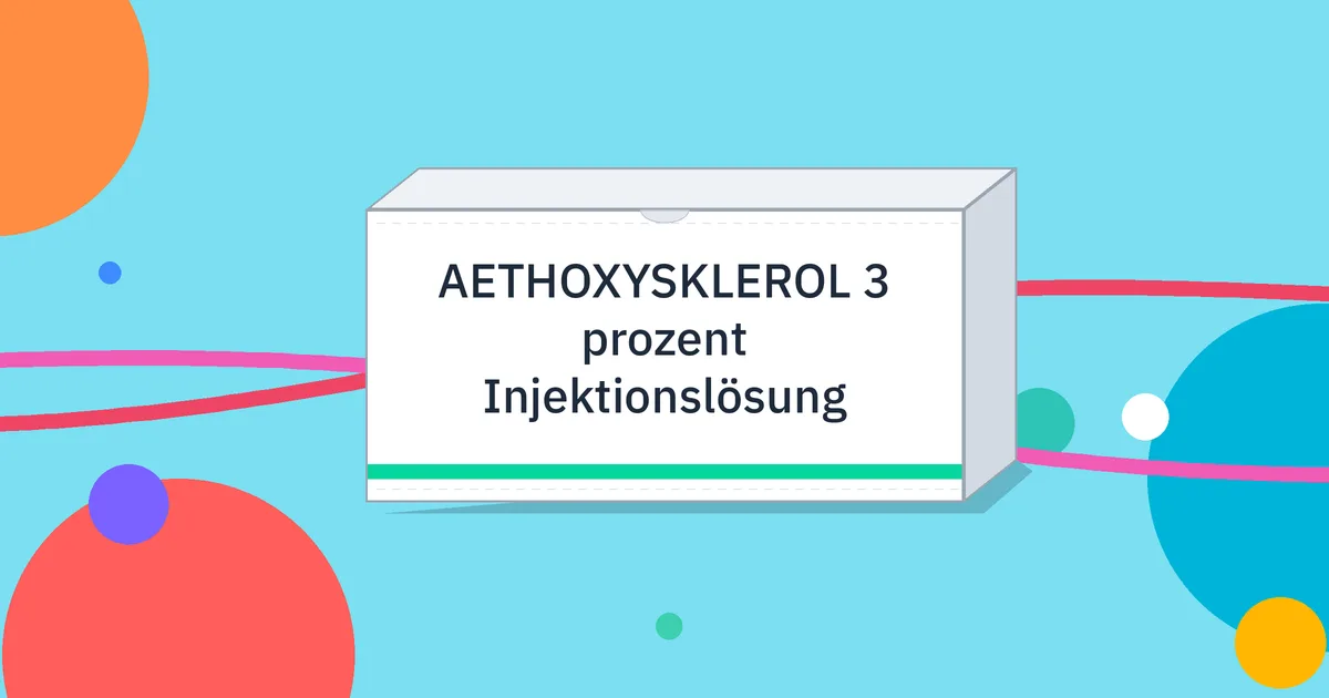 Symbolbild: Packung mit der Aufschrift AETHOXYSKLEROL 3 prozent Injektionslösung (PZN 01291956) – Verfügbarkeit und Bezug in Apotheken in Frankfurt am Main