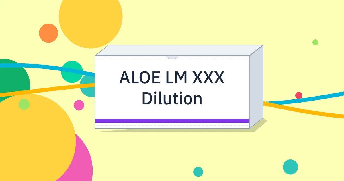 Symbolbild: Packung mit der Aufschrift ALOE LM XXX Dilution (PZN 02820954) – Verfügbarkeit und Bezug in Apotheken in Frankfurt am Main