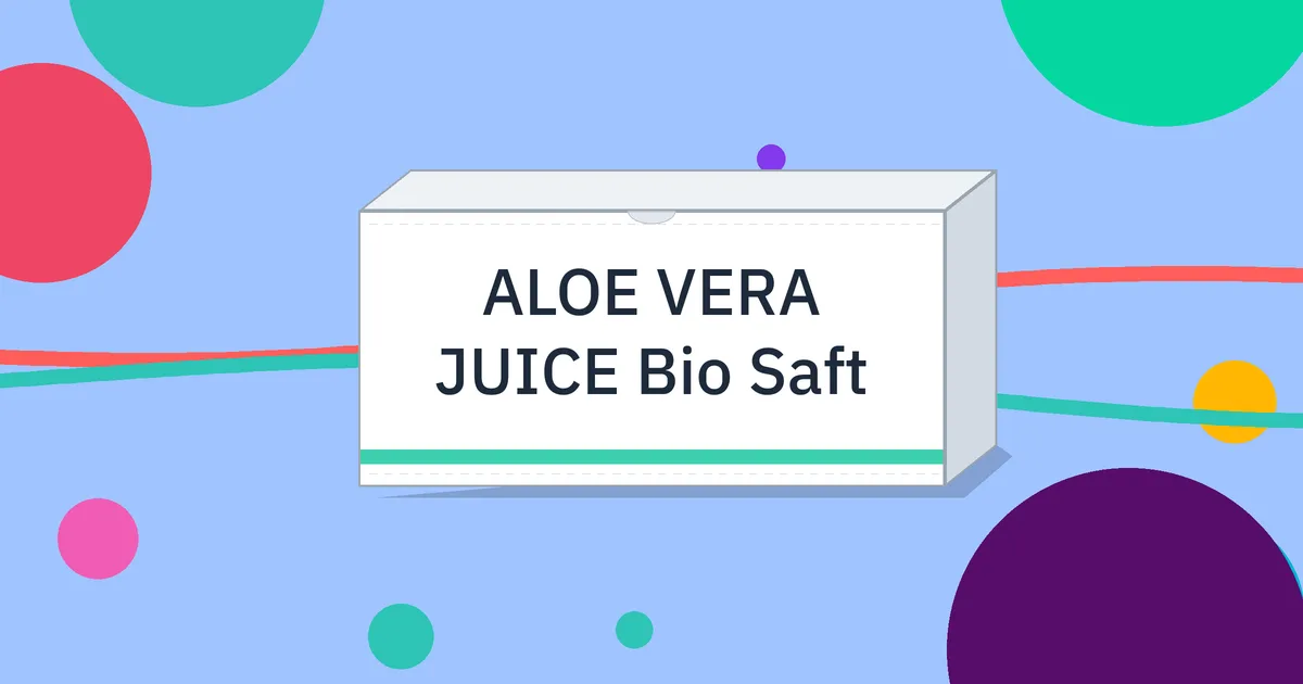 Symbolbild: Packung mit der Aufschrift ALOE VERA JUICE Bio Saft (PZN 18412022) – Verfügbarkeit und Bezug in Apotheken in Frankfurt am Main